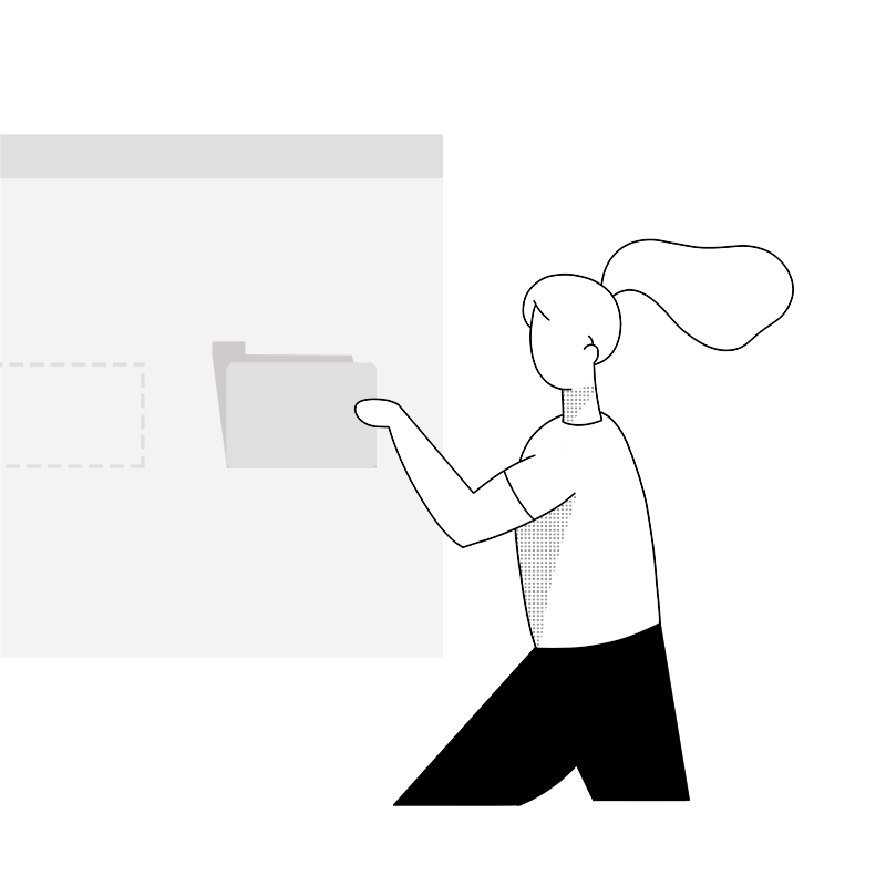 Folder Woman - Monochrome