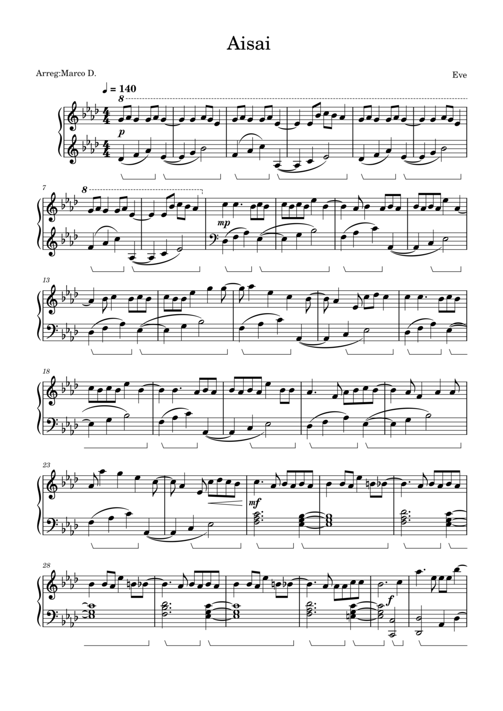 Aisai | Eve SHEET + MIDI