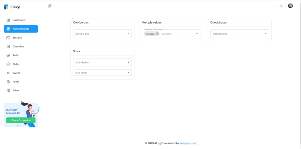 Flexy Free React Admin Dashboard Template