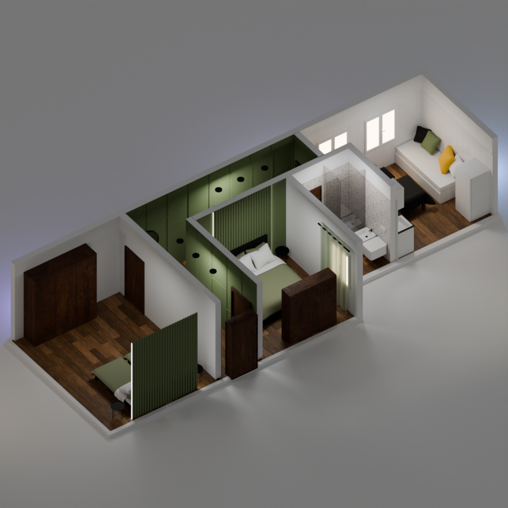 Blender 3D model Modern Flat