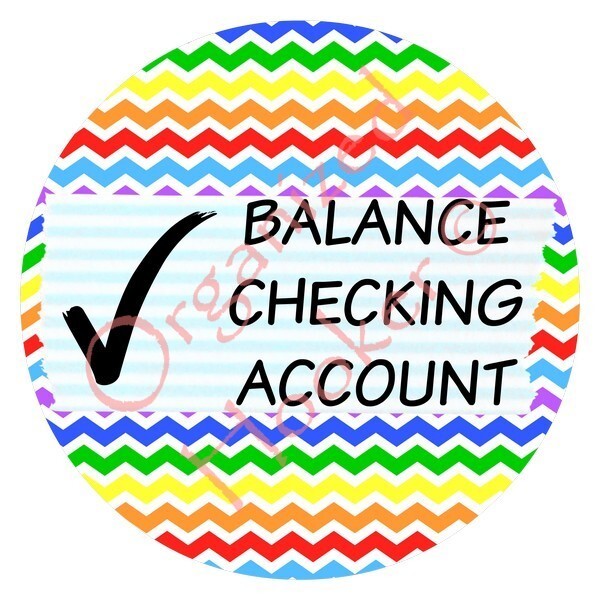 BALANCE CHECKING ACCOUNT Printable Planner Stickers — Digital Download