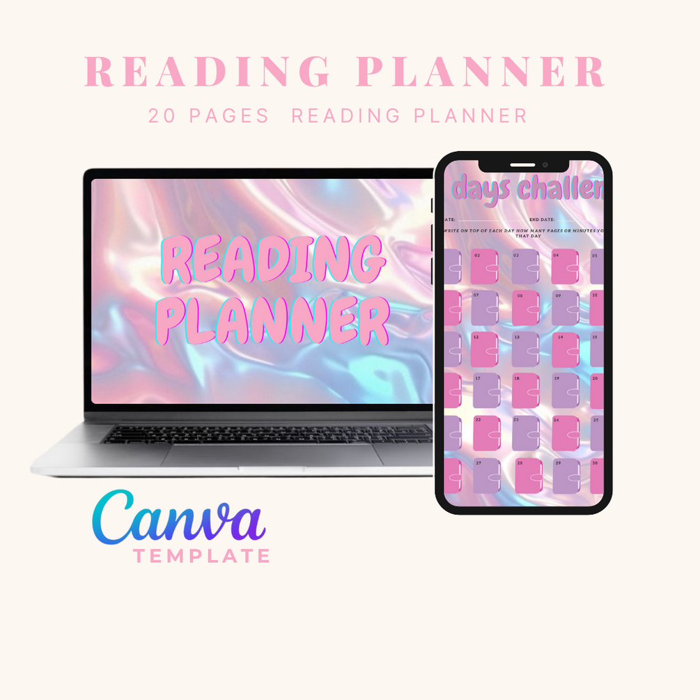 Reading Planner Editable Canva Template
