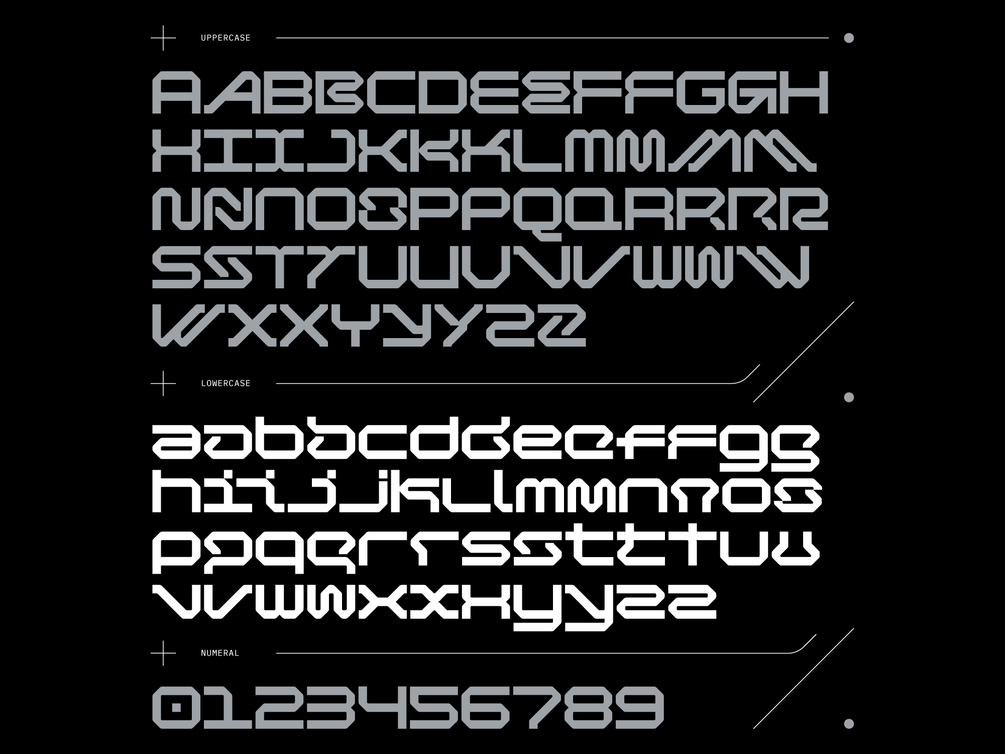 OCR Ateka - Futuristic Font
