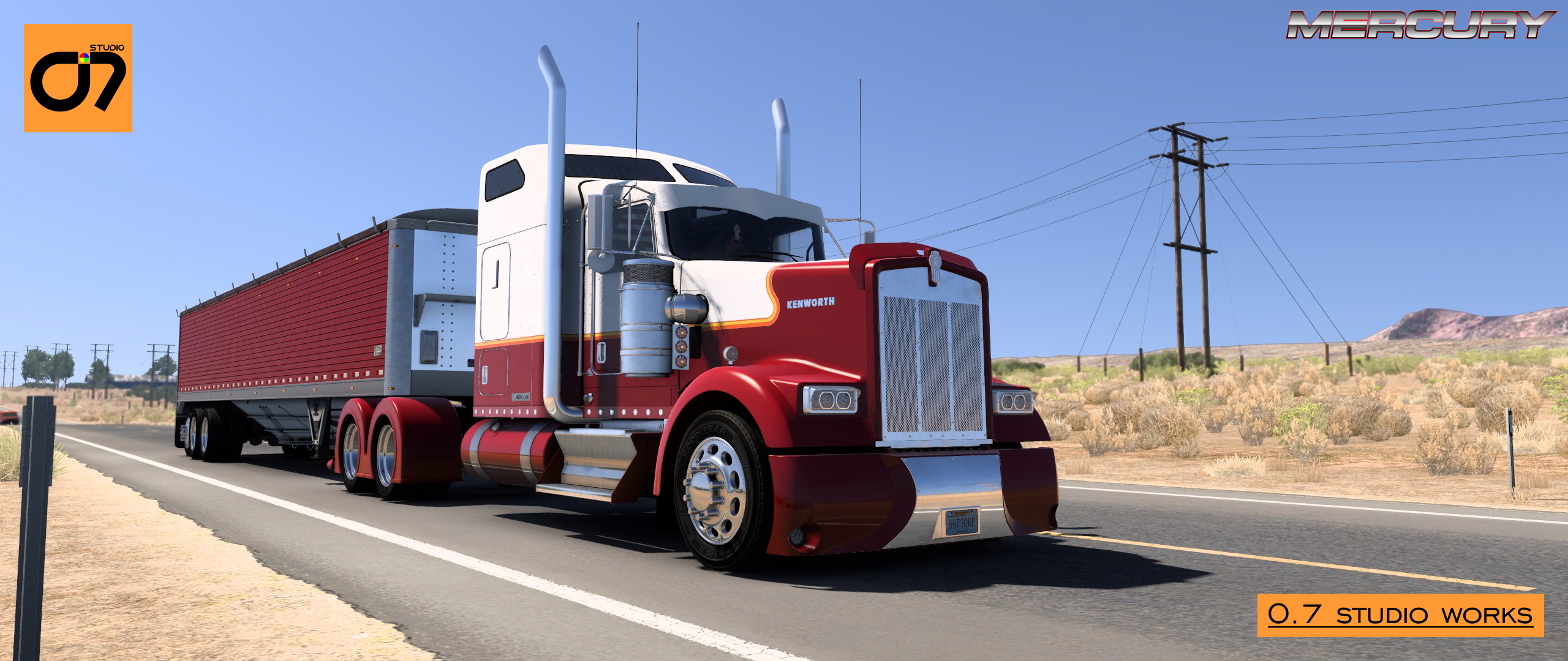 Kenworth W900L Mercury Paint Scheme