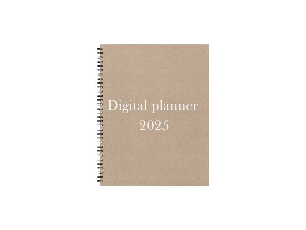 Minimalist 2025 Digital Planner | 50 Pages with Calendar & Budget Tracker