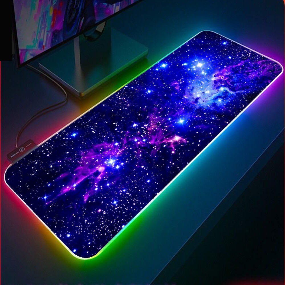 Blue Star Rgb Mouse Pad XXL Computer Keyboard Carpet Pad Gaming ...