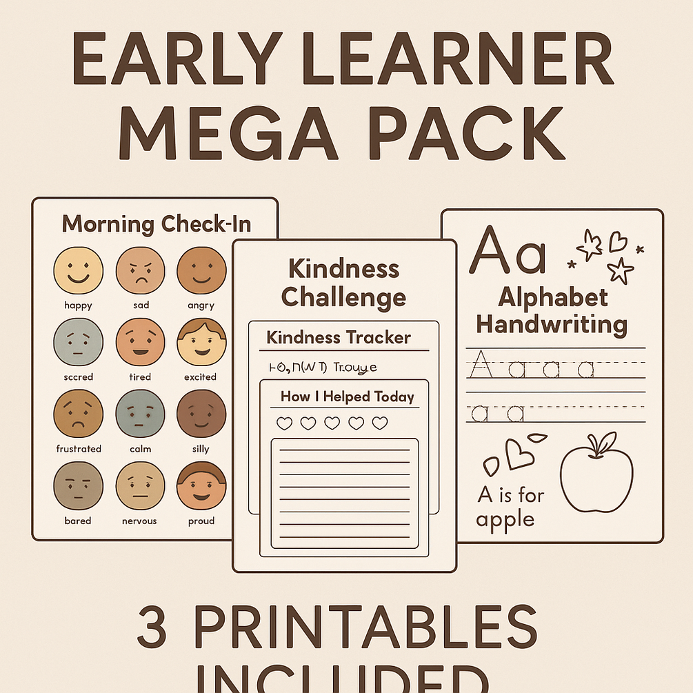 Early Learner Mega Pack – SEL Emotions Chart, Kindness Worksheets ...