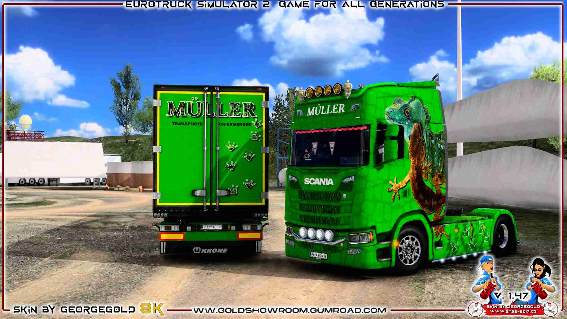 ETS 2 Skin Combo Scania S NG Muller Aigle les Murailles