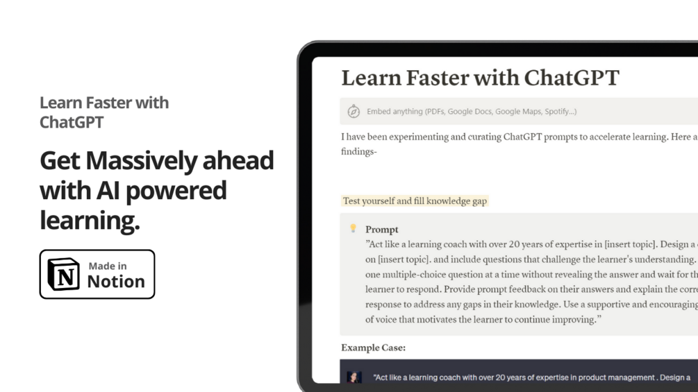Learn Faster with ChatGPT