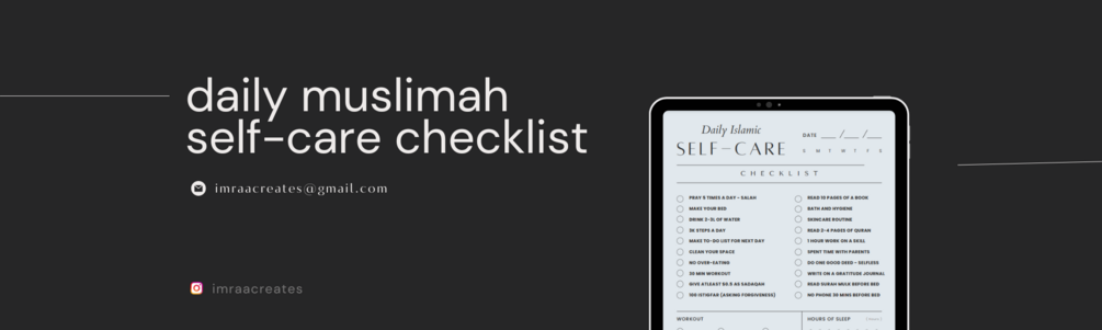 daily muslimah self-care checklist