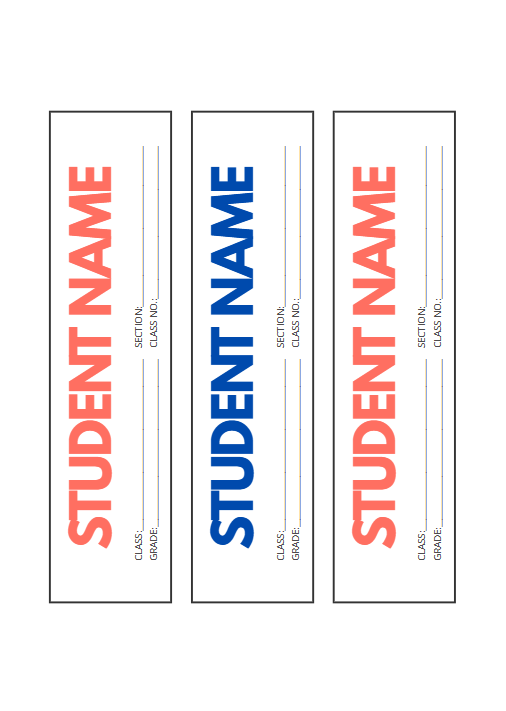 8" x 2" Student Desk Name Tag Canva Template (free version)