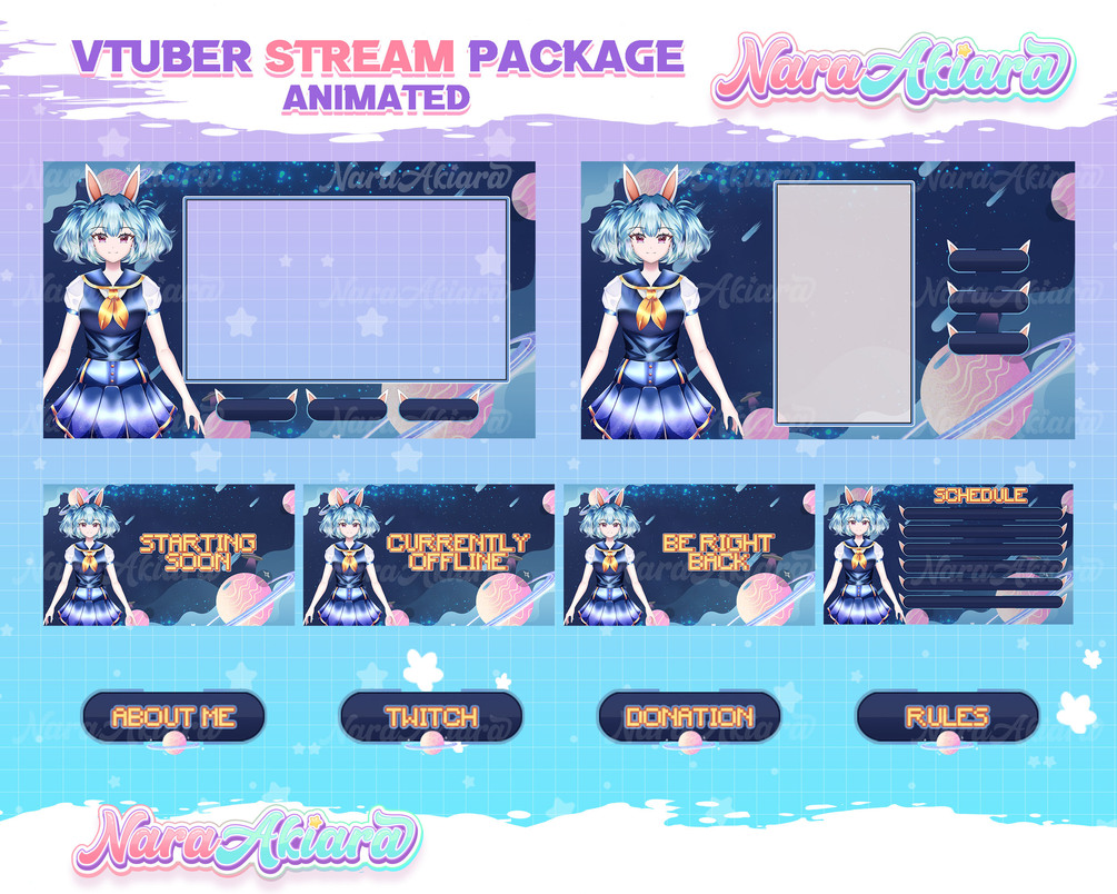 Transform Your Channel with the Overlay Anime Girl Twintail Bunny ...