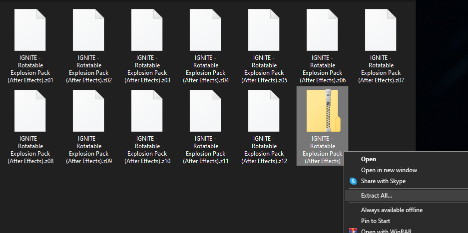 IGNITE - 20 Rotatable Explosions for After Effects