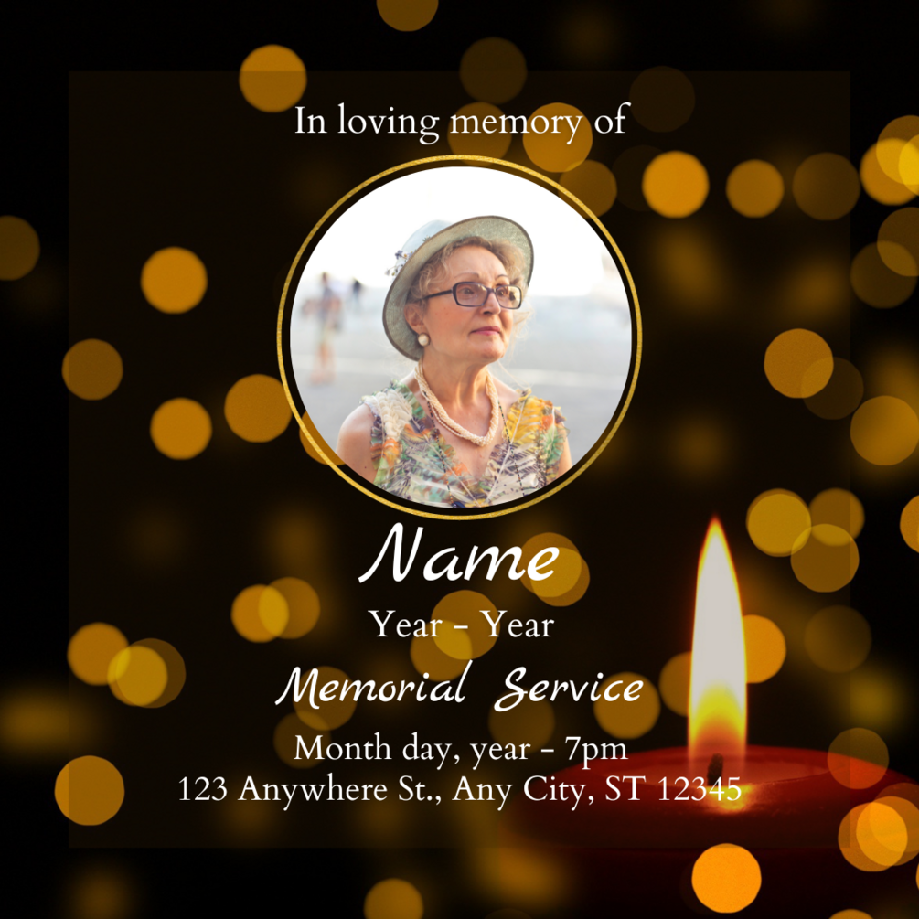 In loving memory of poster