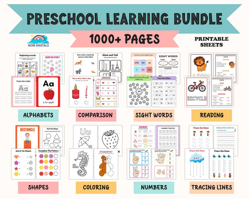PreSchool Cirriculum | 1000+ Preschool Workbook with Preschool ...