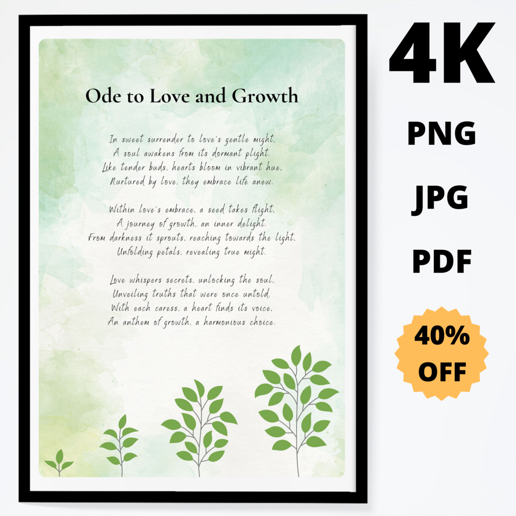 Wall Art Poem: Ode to Love and Growth