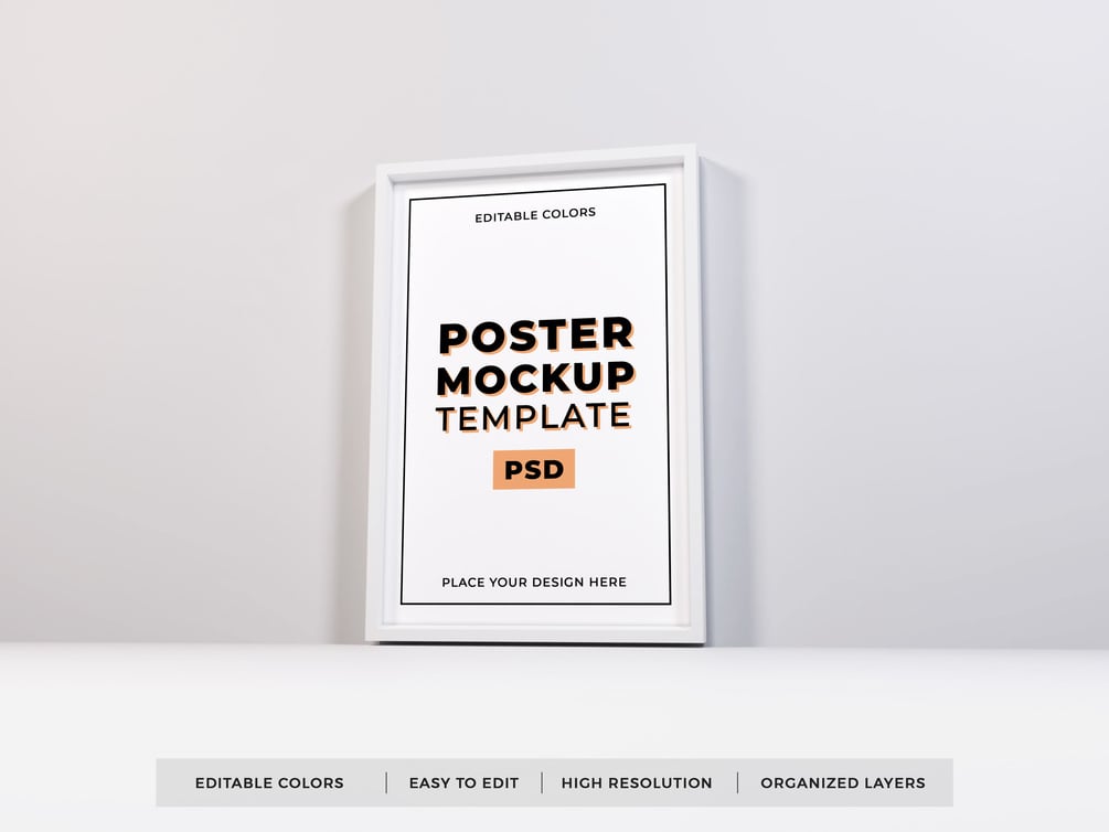 Portrait Poster Mockup Vol 12