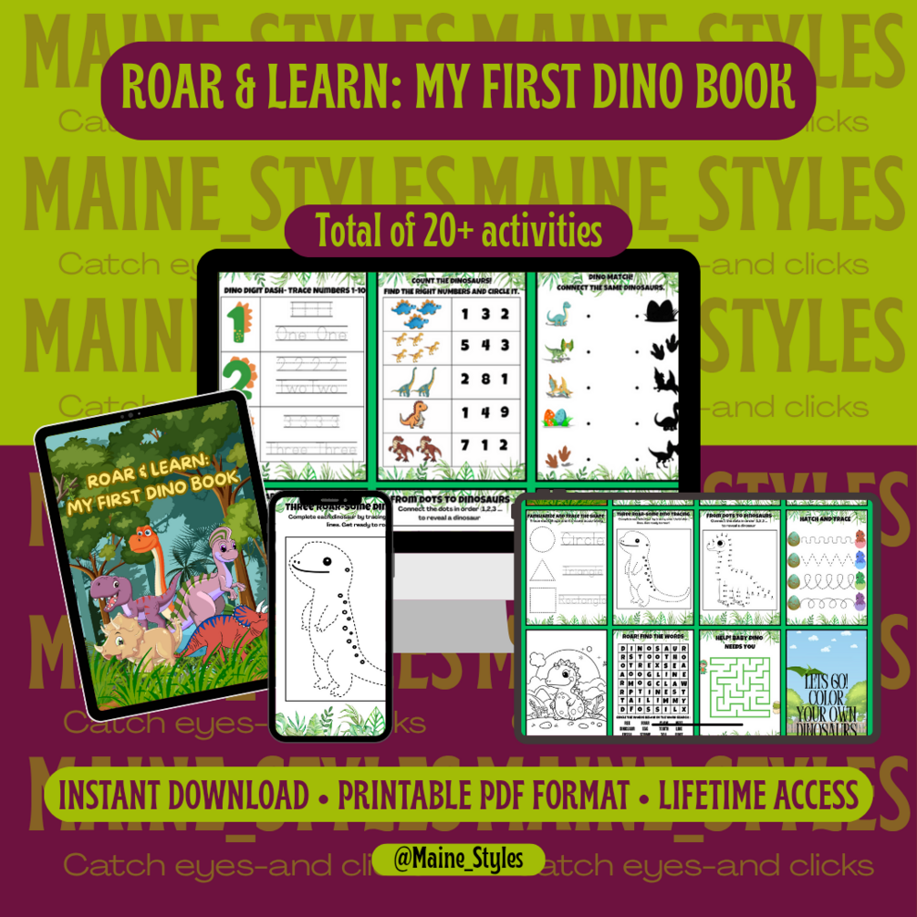 Roar & Learn: My First Dino Book (Printable PDF)