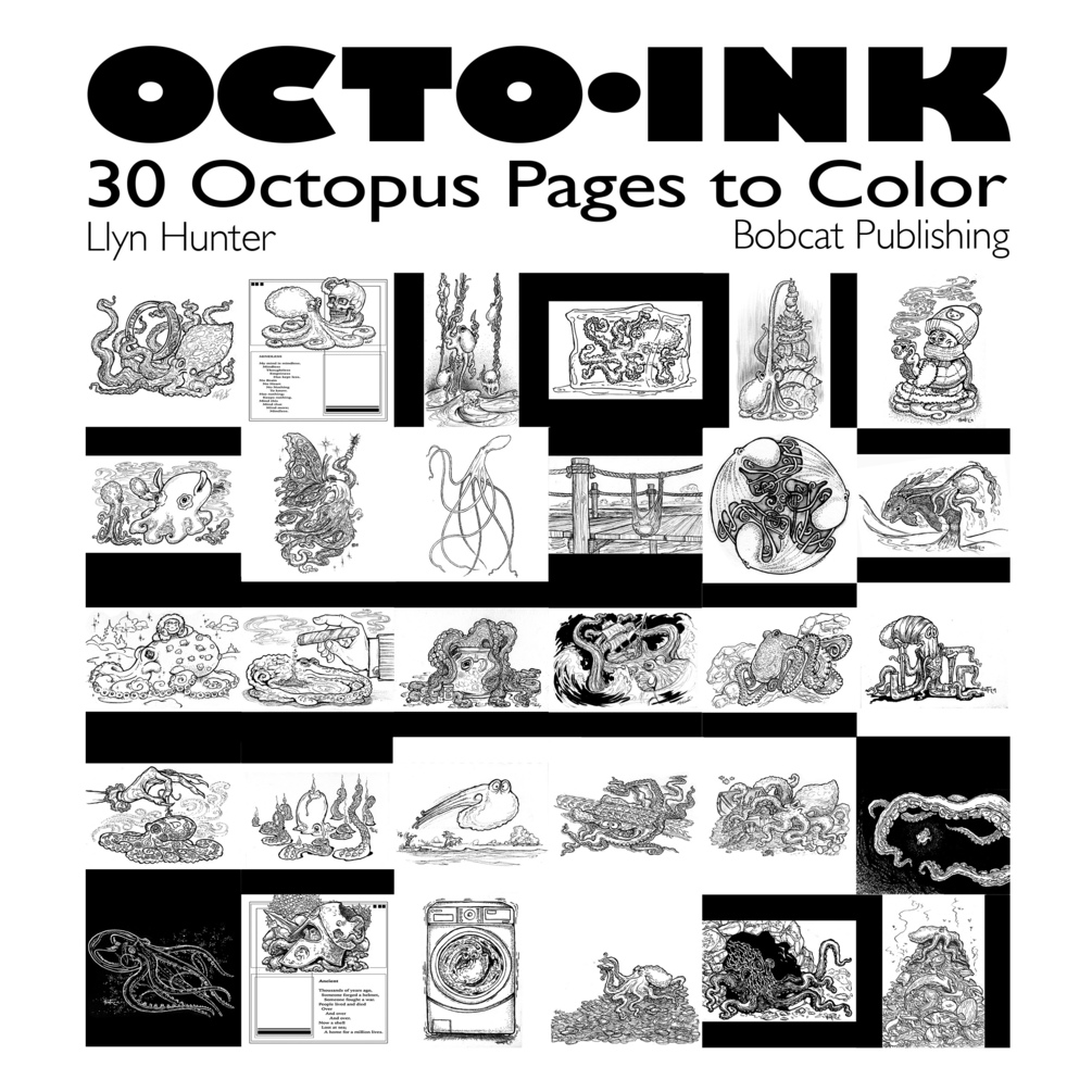 Coloring Book -Octoink OCTO•INK - 30 Octopus pages to color - .pdf download