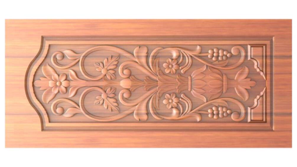 Nature-Inspired CNC Wood Door Designs: ArtCAM File