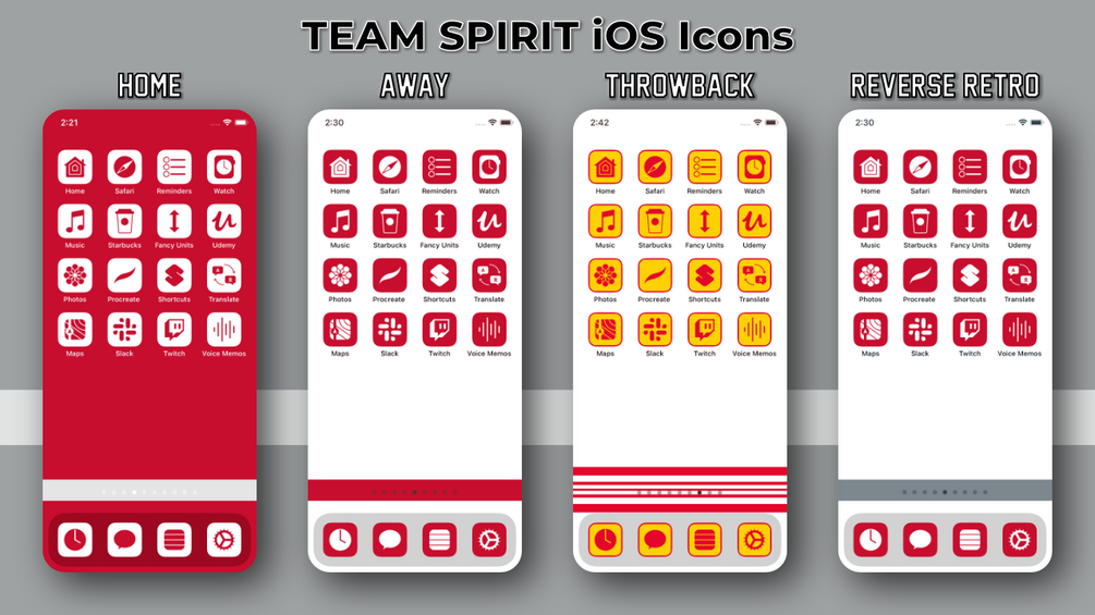 Detroit Team Spirit iOS Icons