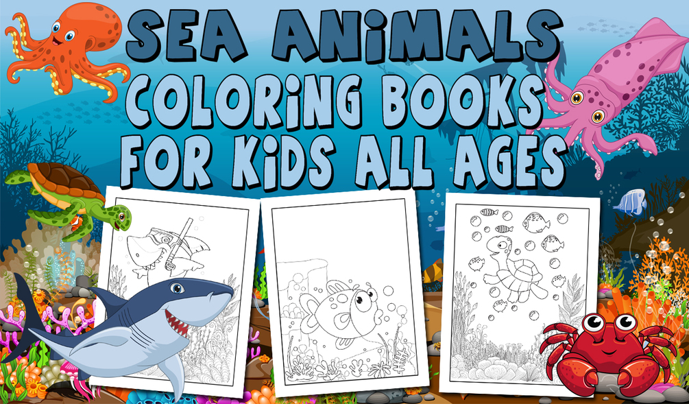 Sea Animals Coloring Book For Kids