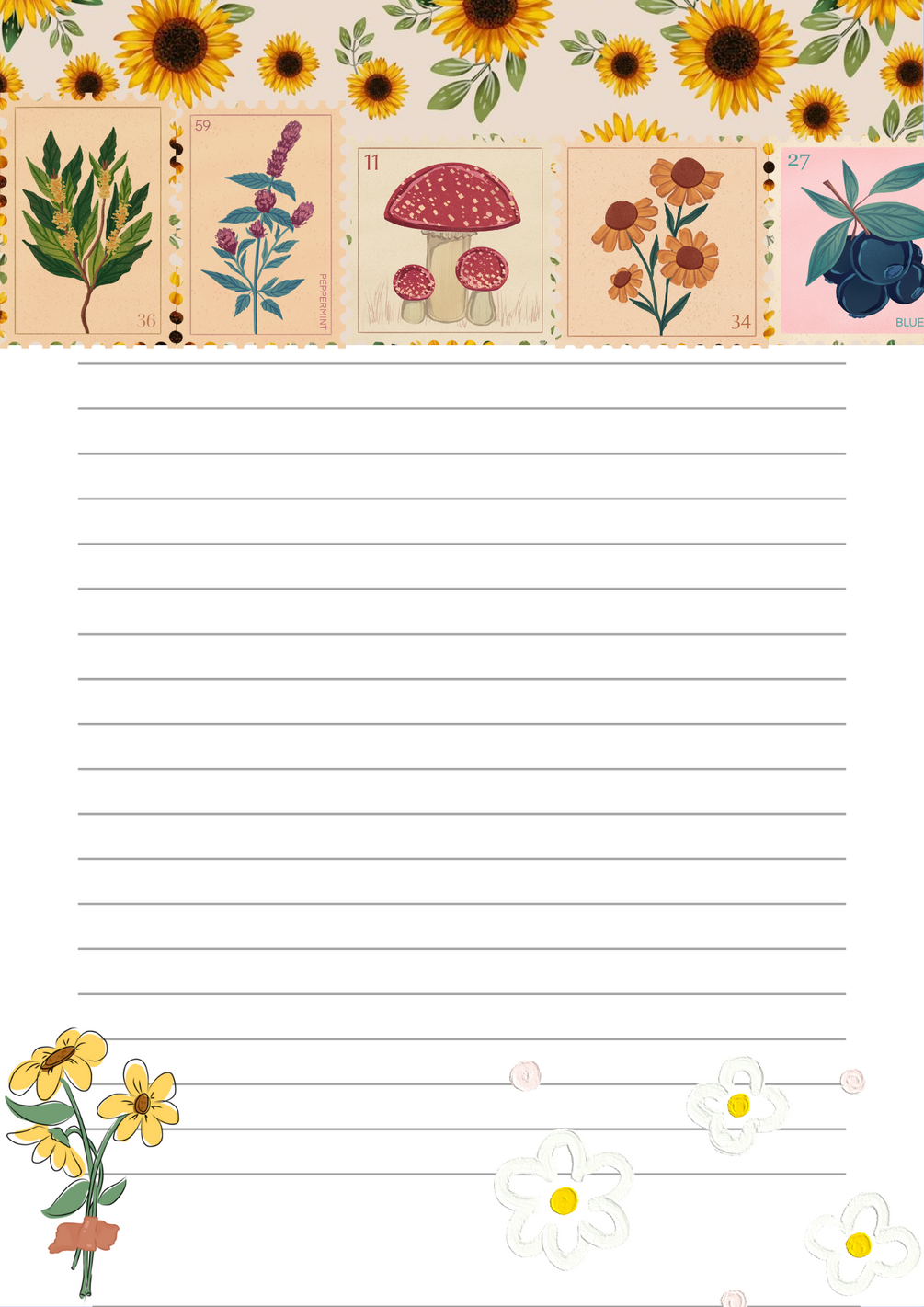 Bloom Notes | Aesthetic Flower-Themed Notepad for Daily Use