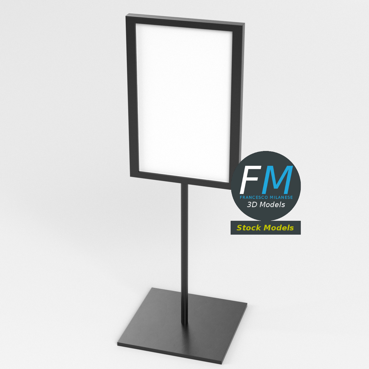 3D MODEL - Tabletop sign holder 4