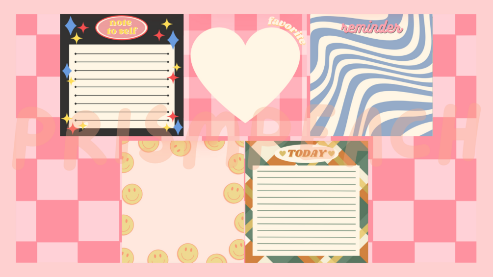 Retro Memo Pads set 2