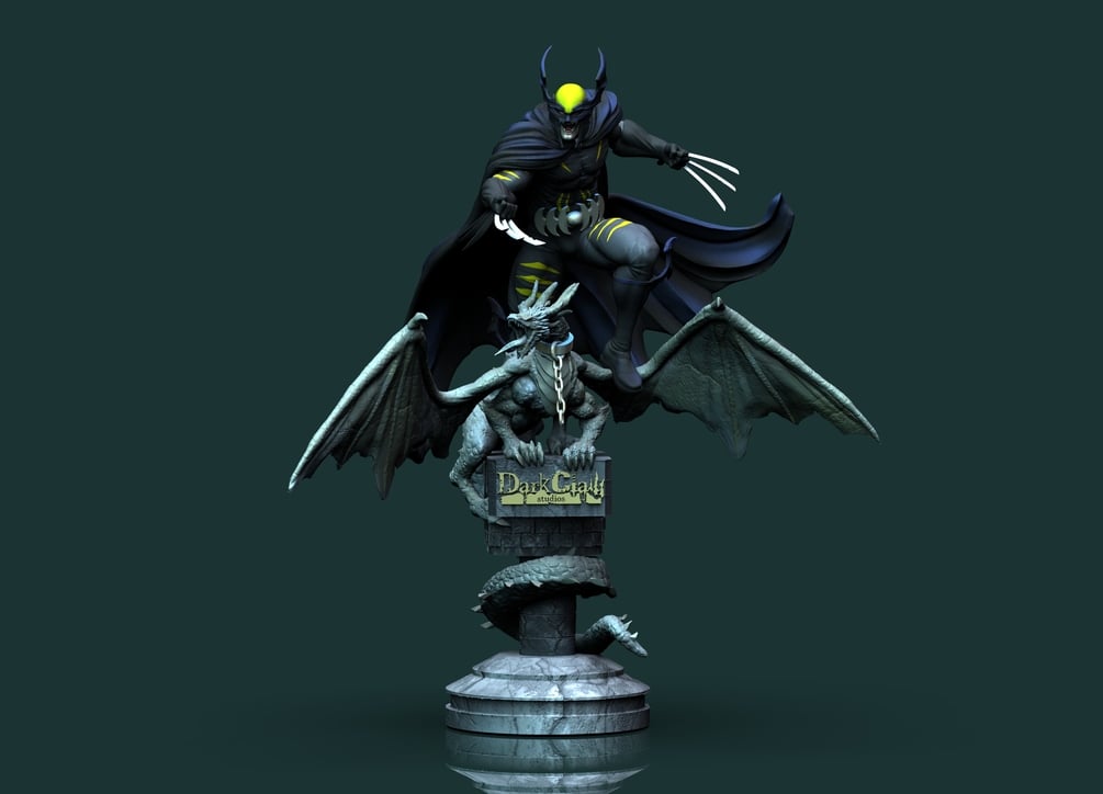 Dark Claw Hibrid = Batman + Wolverine Amalgam comics STL files for 3d ...