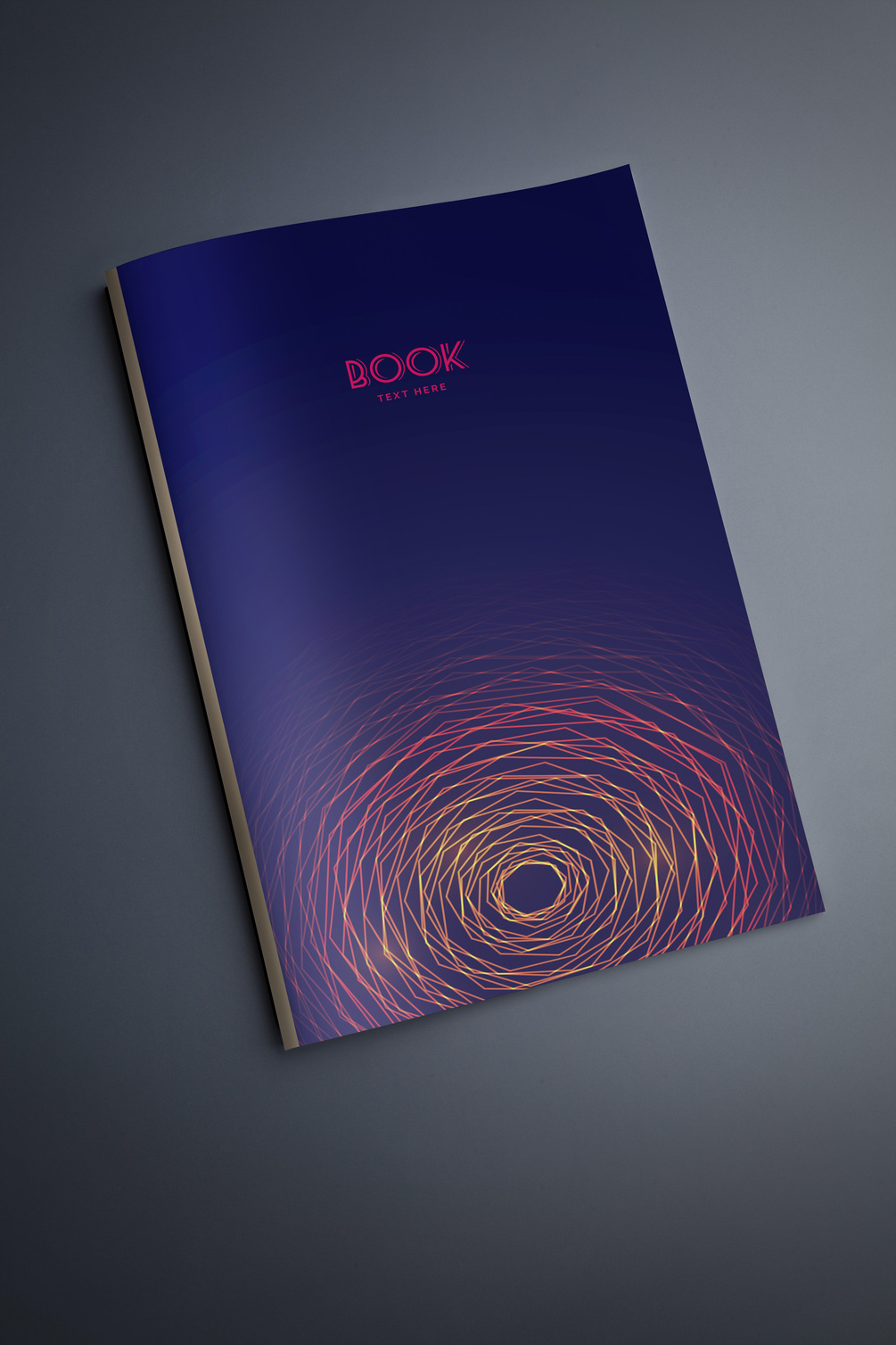 Lightening Rounded Lining Art style Book Cover Digital Template for KDP ...