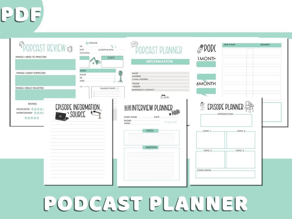 planner for podcast hosts and creator