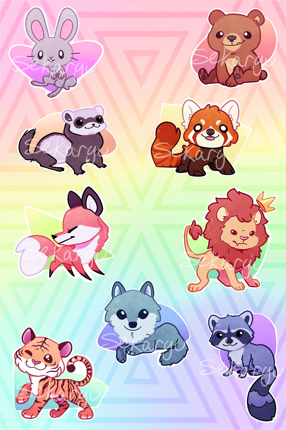 Forest Animal Friends Sticker Sheet