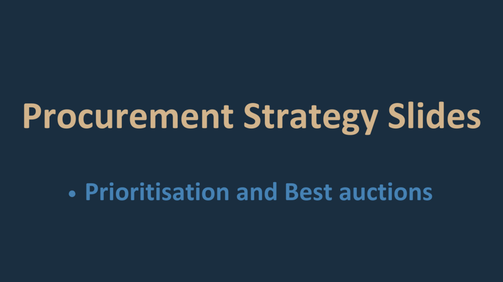 Procurement Strategy Slides