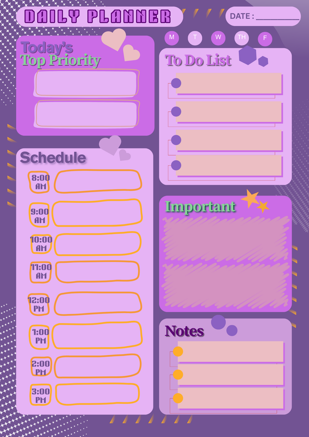 Daily Planner-Purple V1