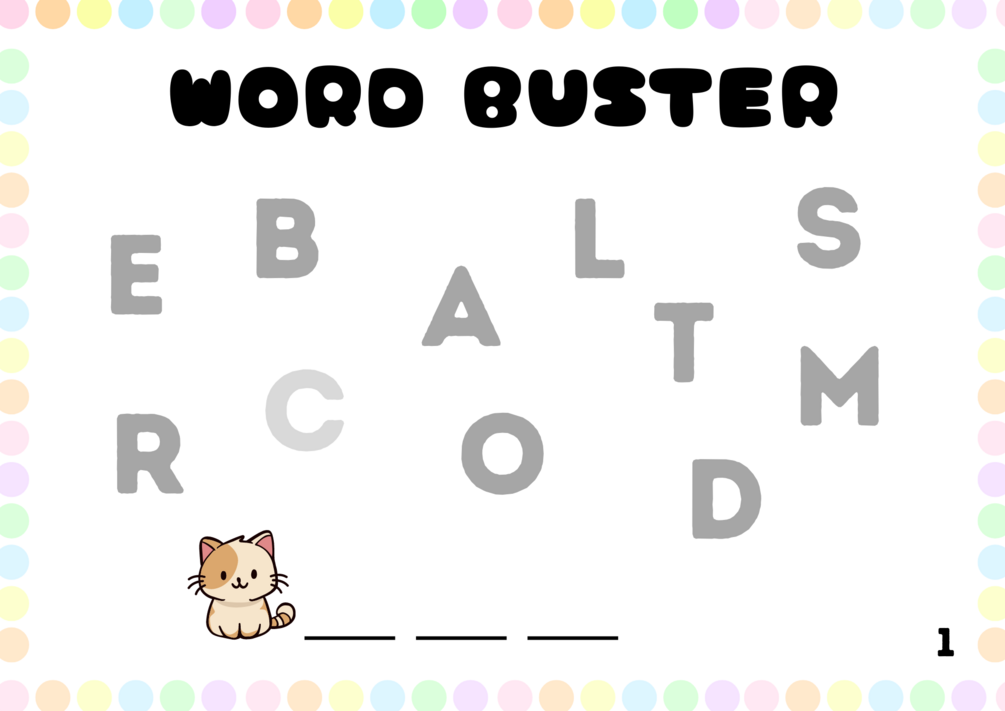 ANIMALS WORD BUSTER