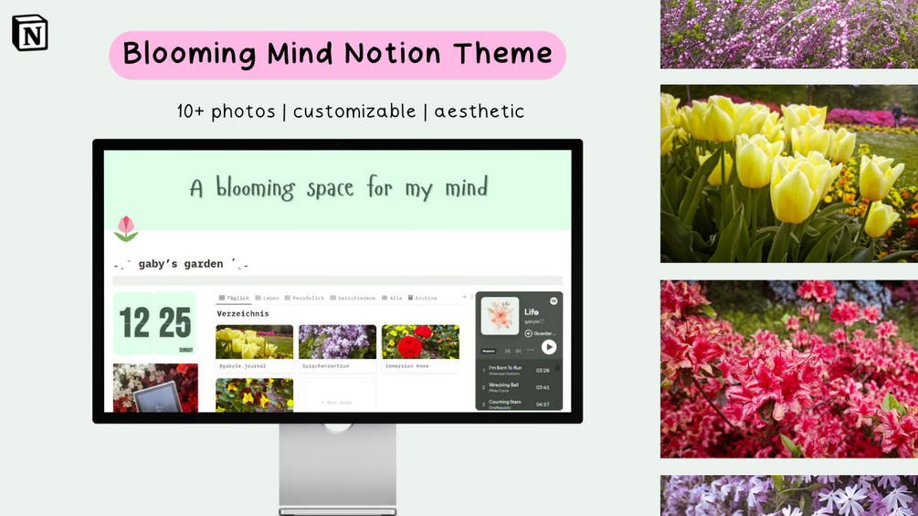 Blooming Mind - Notion Theme [Photo Pack]