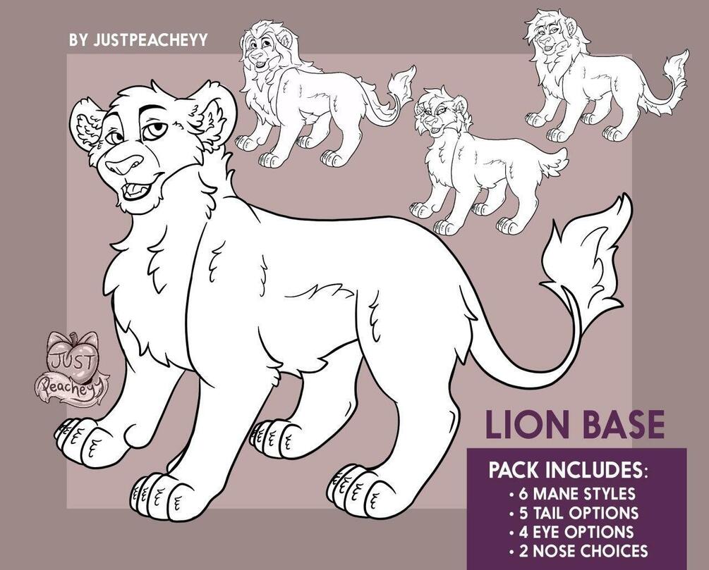 2020 Lion Adoptable Base Pack by Justpeacheyy