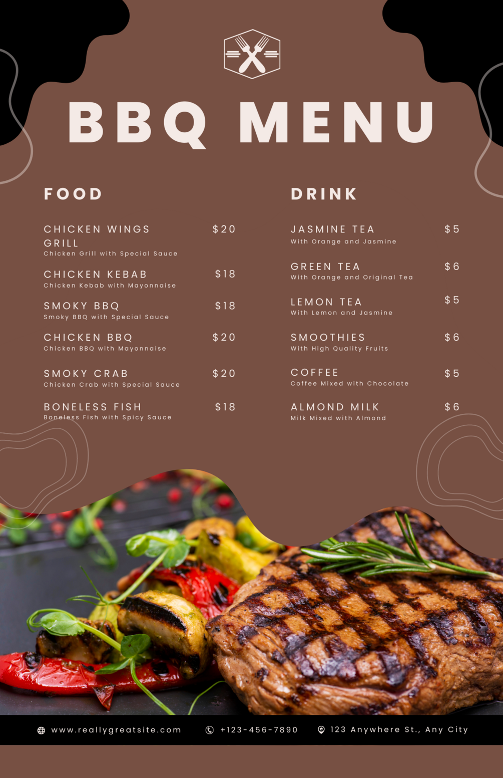 BBQ Menu Meat Menu Template