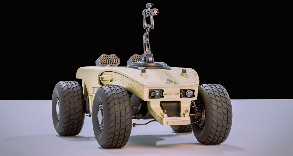 Sci-Fi Rover (Fully Rigged + Procedural Textures)