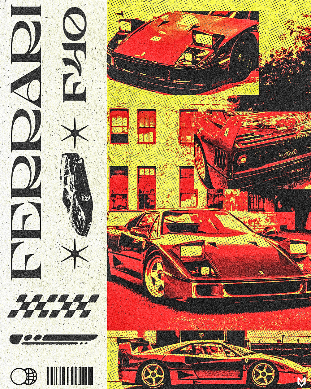 Ferrari F40 poster
