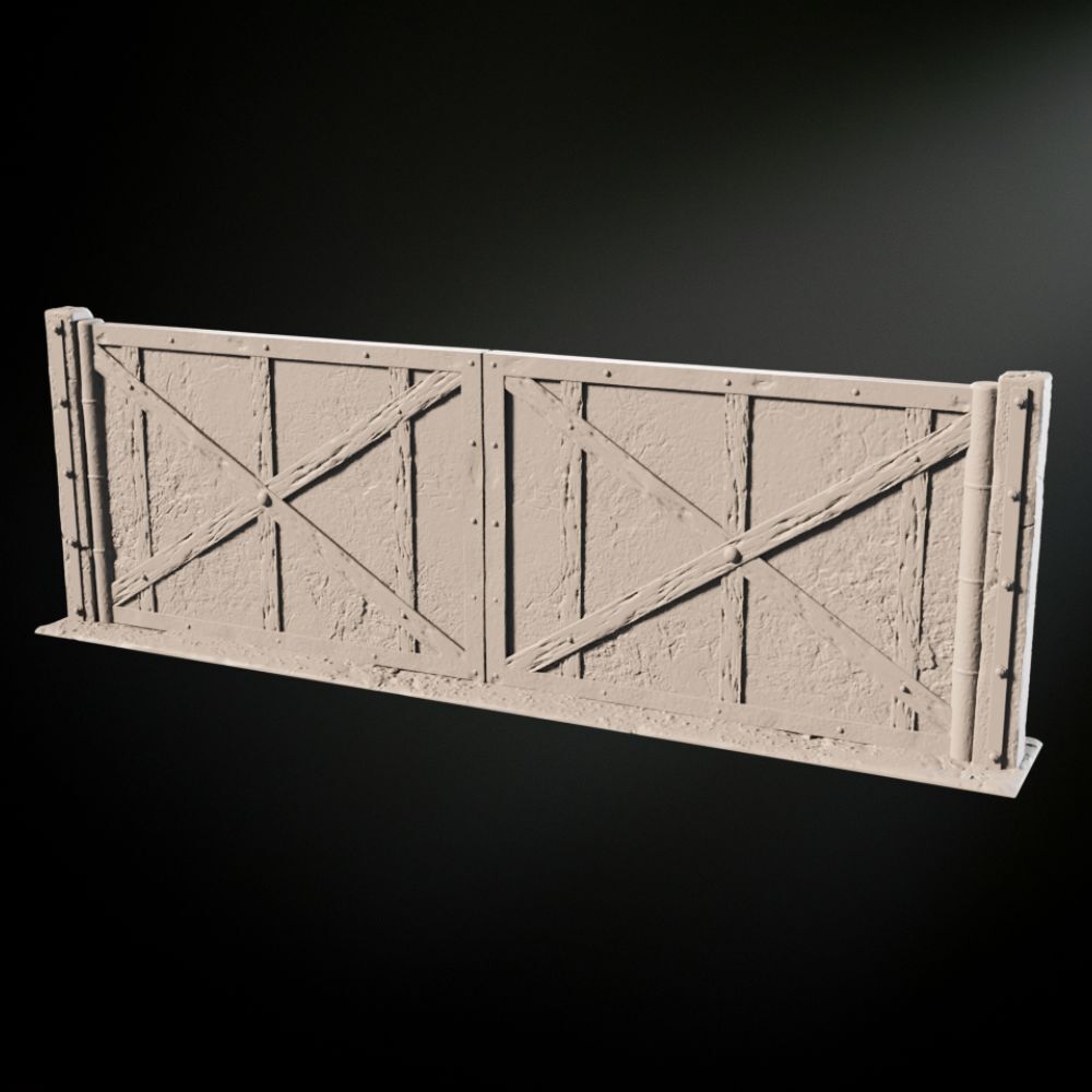 Post-Apocalyptic Gate Closed 3D Printable STL File - Wargaming Terrain ...