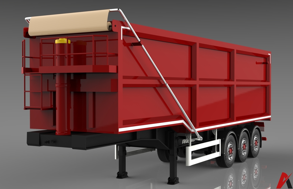 3D Fruehauf Bulk Trailer Model