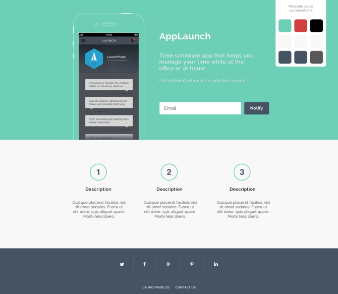App Launch Page