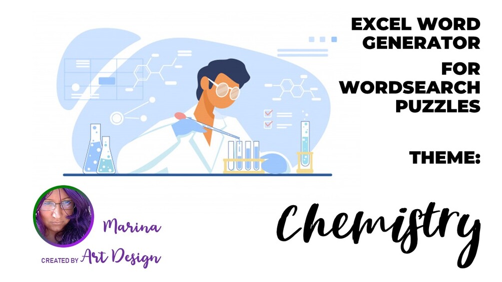 Chemistry - Excel word list generator for Wordsearch puzzle