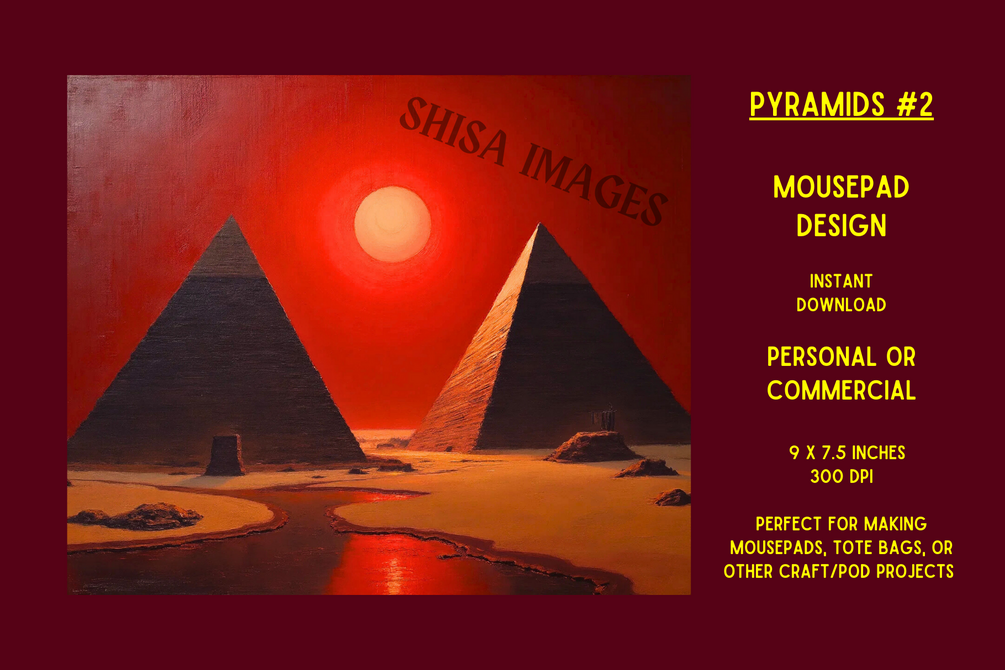 PYRAMIDS #2 - Mousepad Design - Instant Download