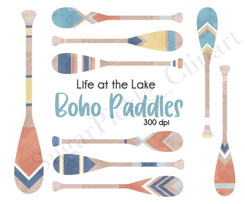 Paddle Boho Clipart