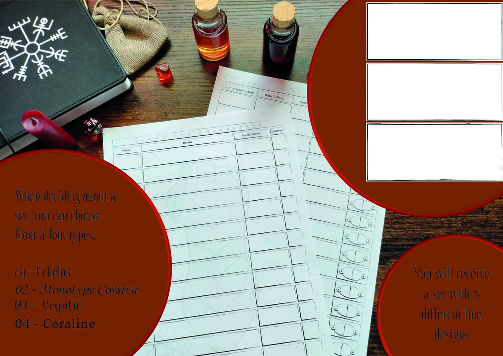 DM set for Combat - BASIC - Monotype Corsiva - RPG print-it-yourself tools