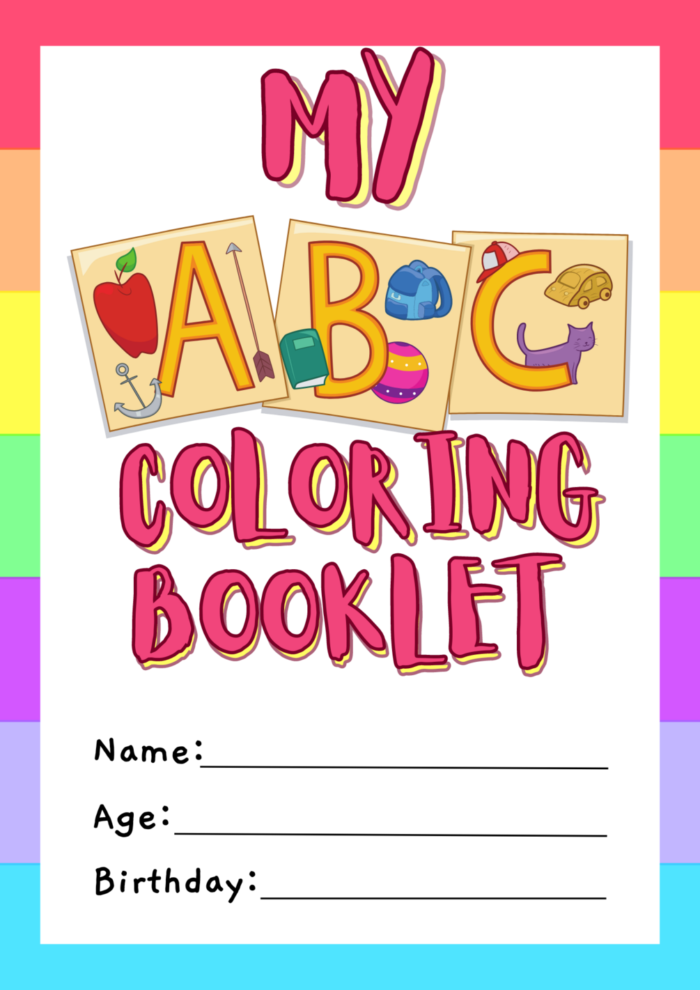 Rainbow ABC: A Coloring Journey for Kids!