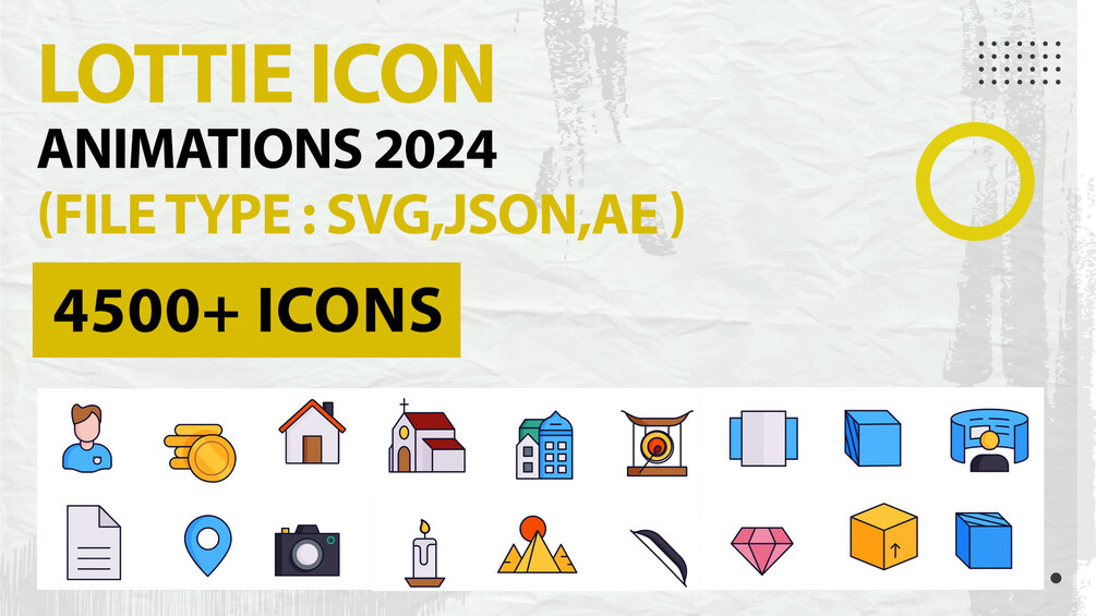 4500+ Lottie Icons Animation 2024 (File type : SVG,JSON,AE )